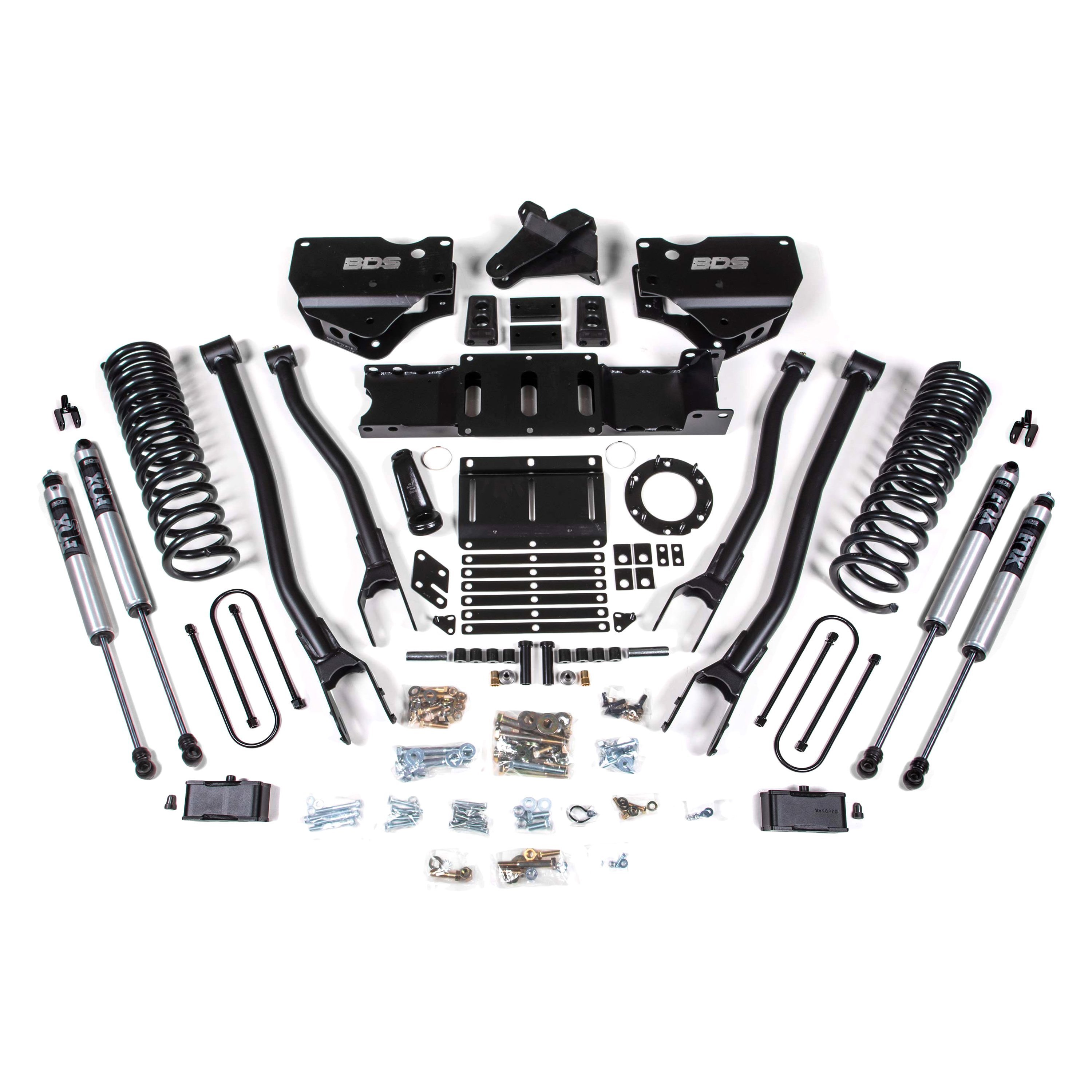 BDS Suspension® 1666FS - 4" x 3" 4-Link Front and Rear Suspension Lift Kit