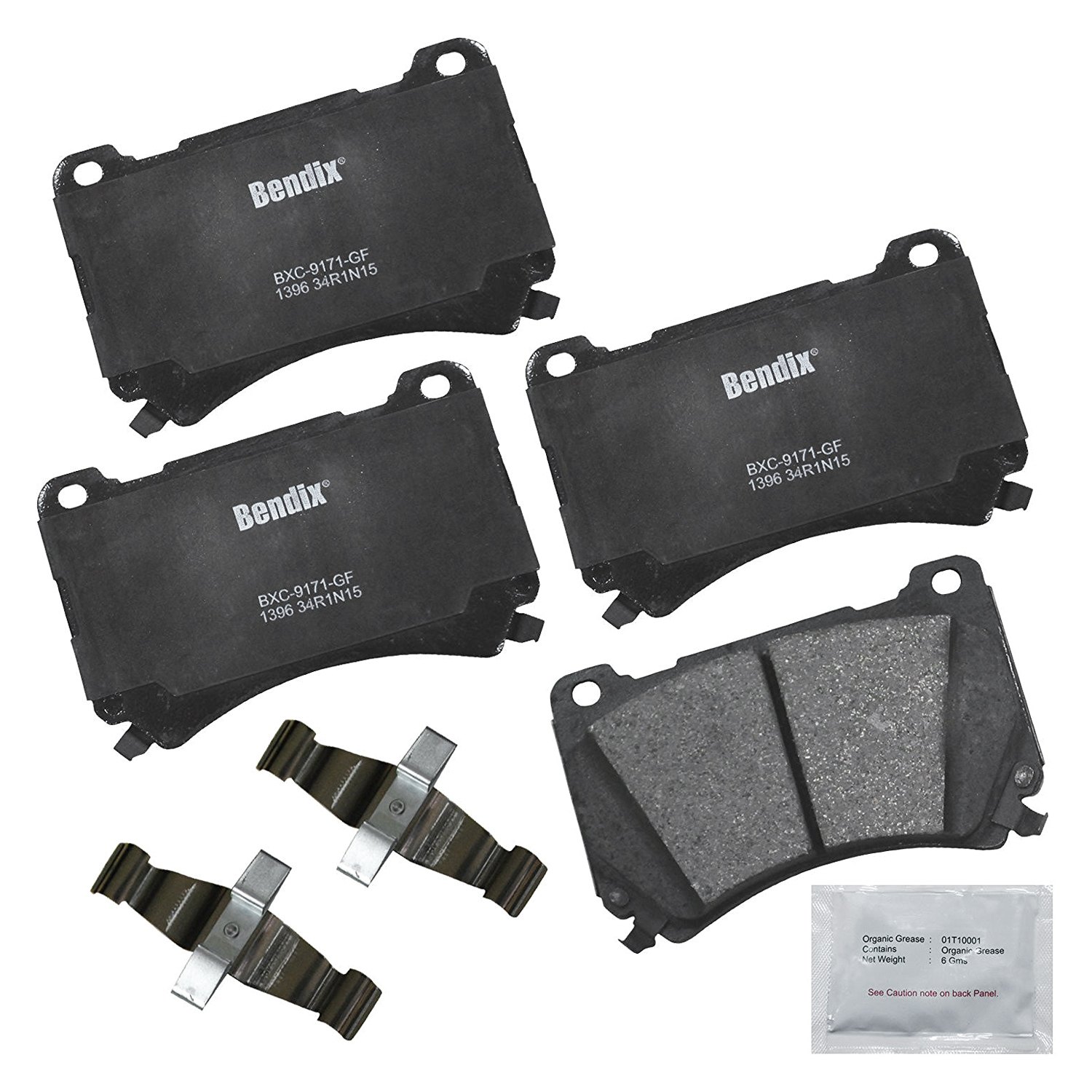 Bendix® CFC1396 - Premium Copper Free™ Ceramic Front Disc Brake Pads