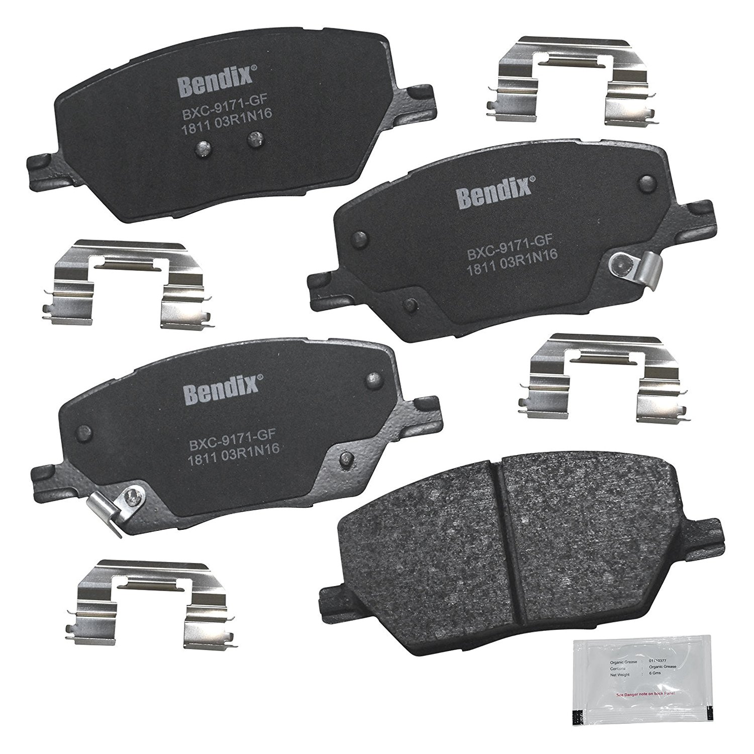 Bendix® CFC1811 - Premium Copper Free™ Ceramic Front Disc Brake Pads