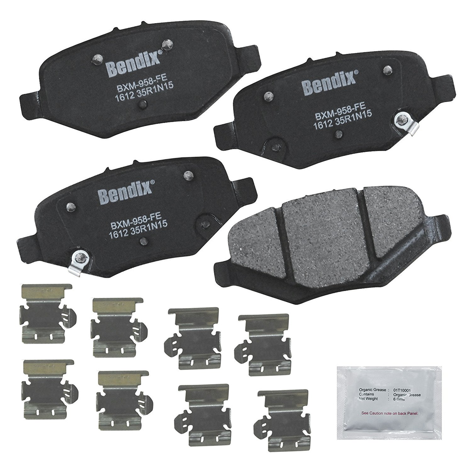 Bendix® CFM1612 - Premium Copper Free™ Semi-Metallic Rear Disc Brake Pads
