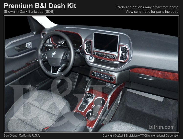 B&I® WD1271A-PAINT - 2D Custom Finish Large Dash Kit (21 Pcs)