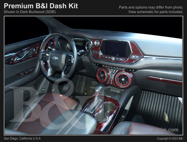 B&I® WD1278B-PAINT - 2D Custom Finish Small Dash Kit (11 Pcs)