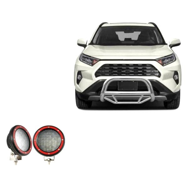 Black Horse® - Toyota Highlander 2020 2.5" MAX Series LED Bull Bar w/o ...