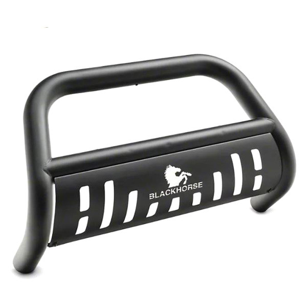 Black Horse® CBB-C5202SP - 3" Black Bull Bar with Black Skid Plate