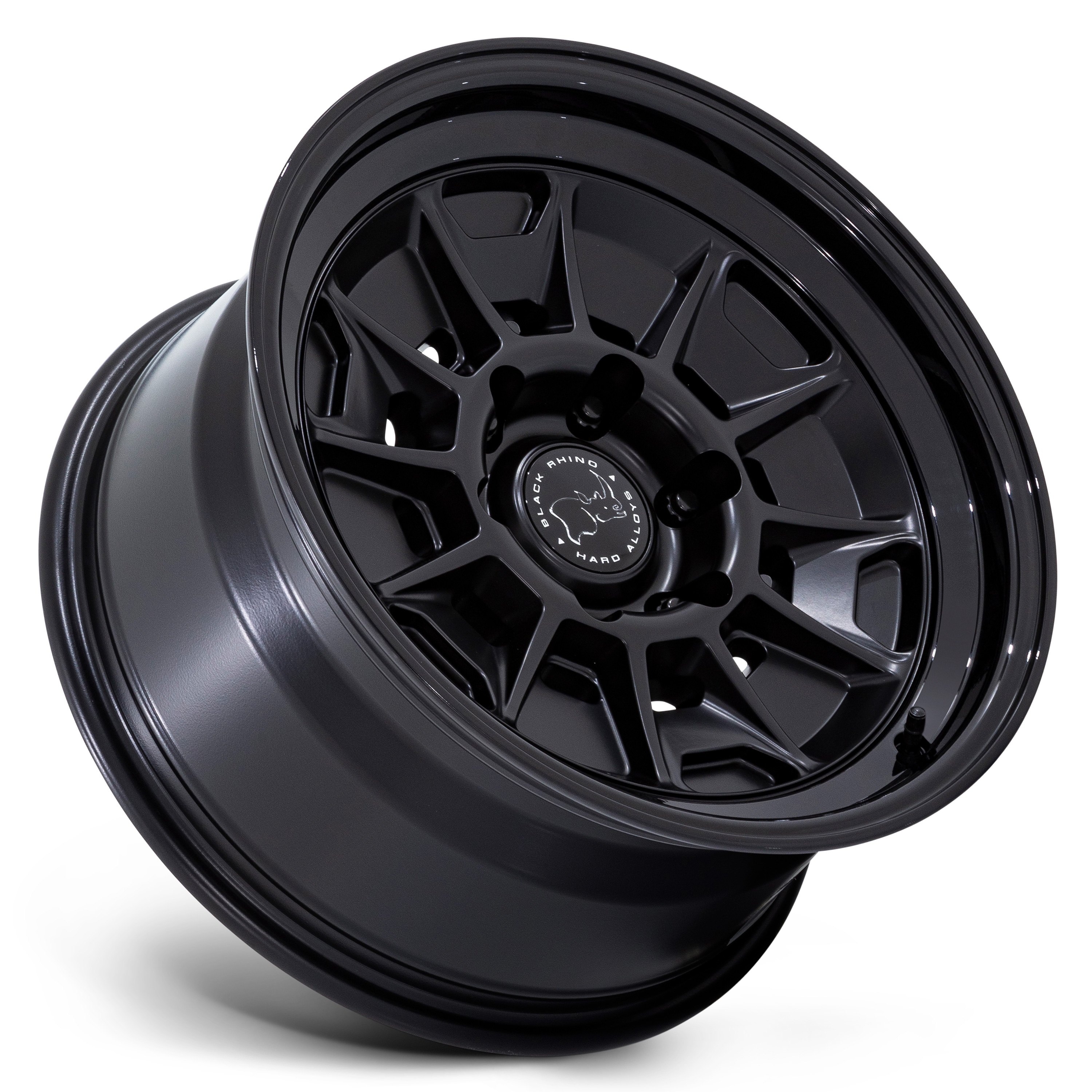 BLACK RHINO® BR021 MONDO Wheels - Matte Black with Gloss Black Lip Rims