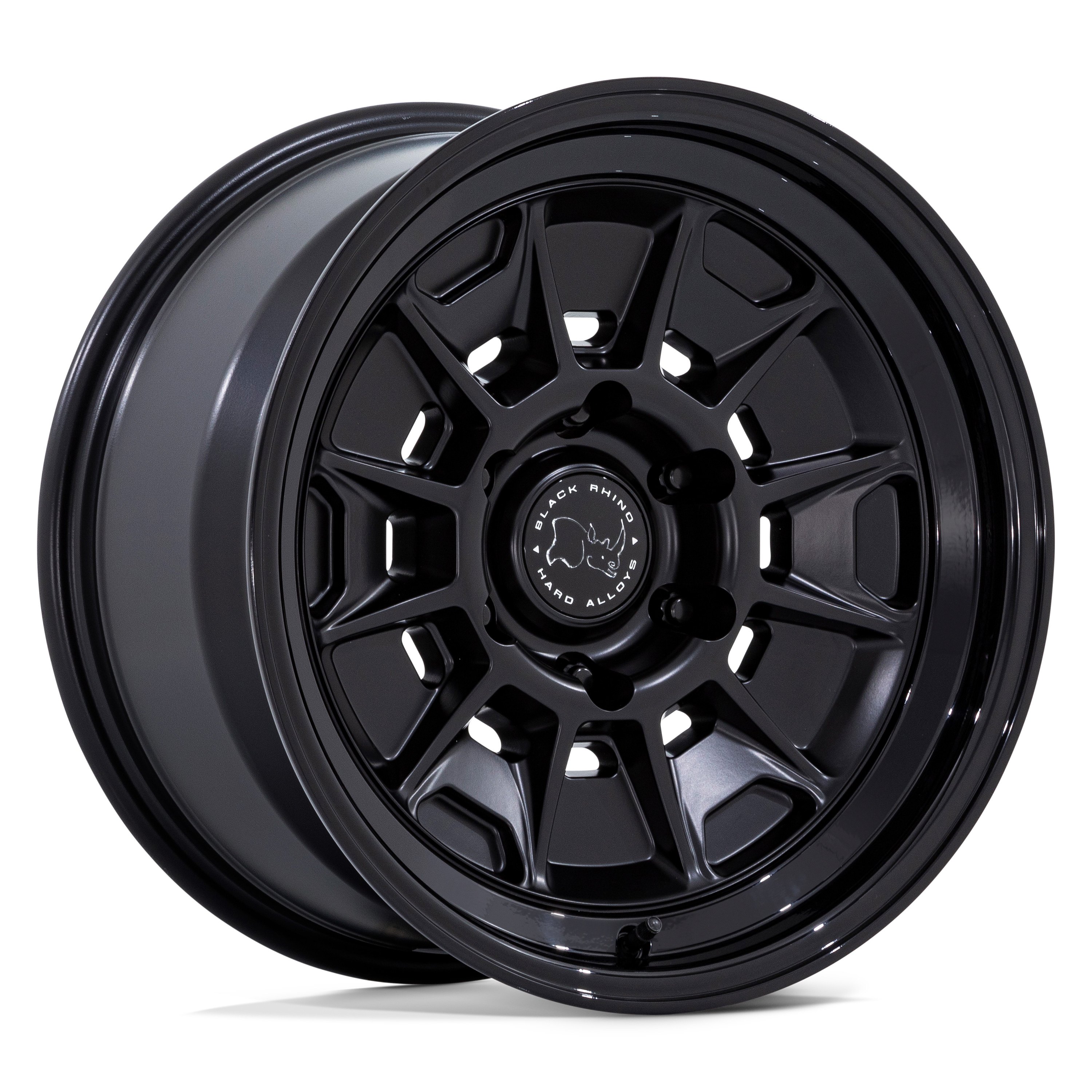 BLACK RHINO® BR021 MONDO Wheels - Matte Black with Gloss Black Lip Rims
