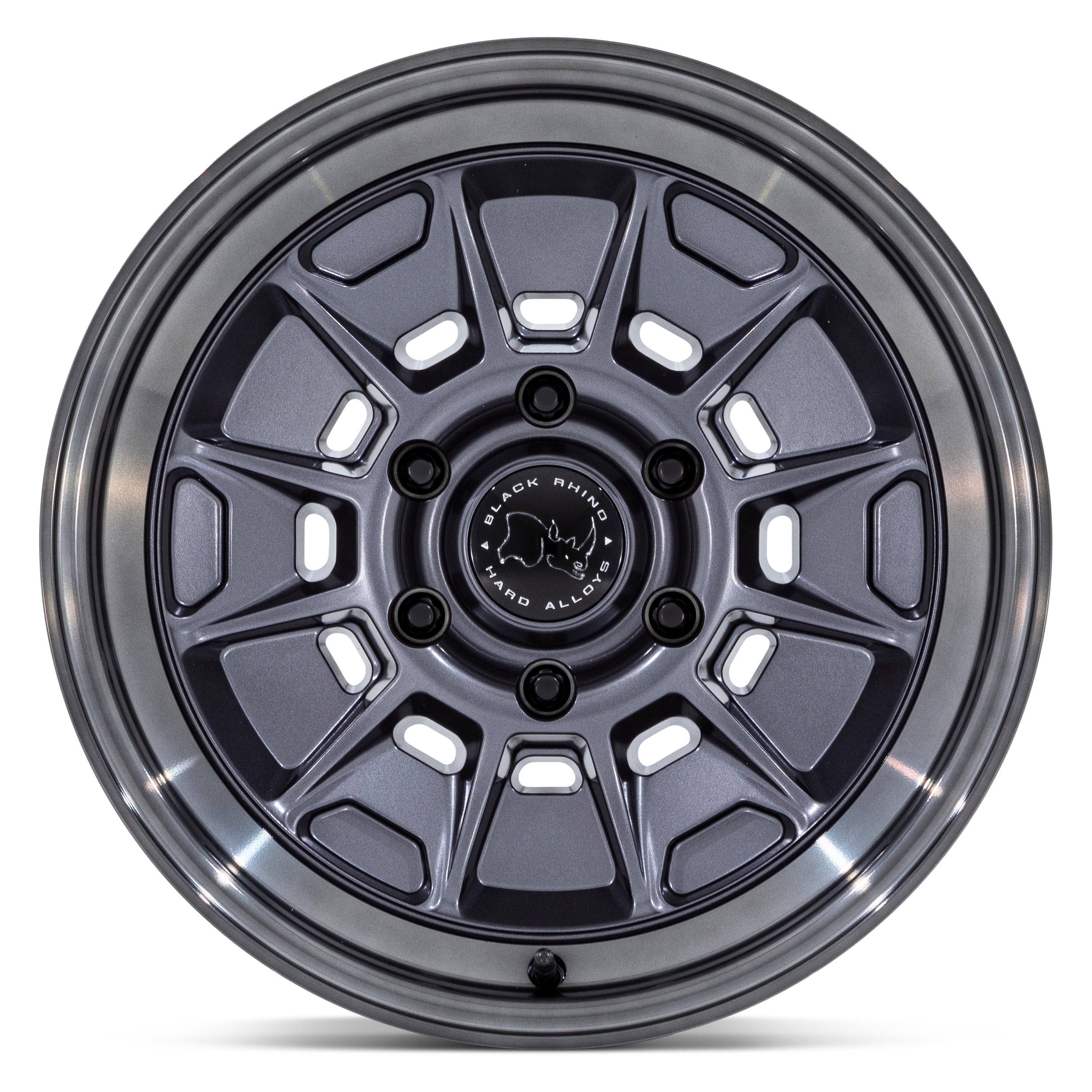 BLACK RHINO® BR021 MONDO Wheels - Matte Gunmetal with Gloss Gray Lip Rims