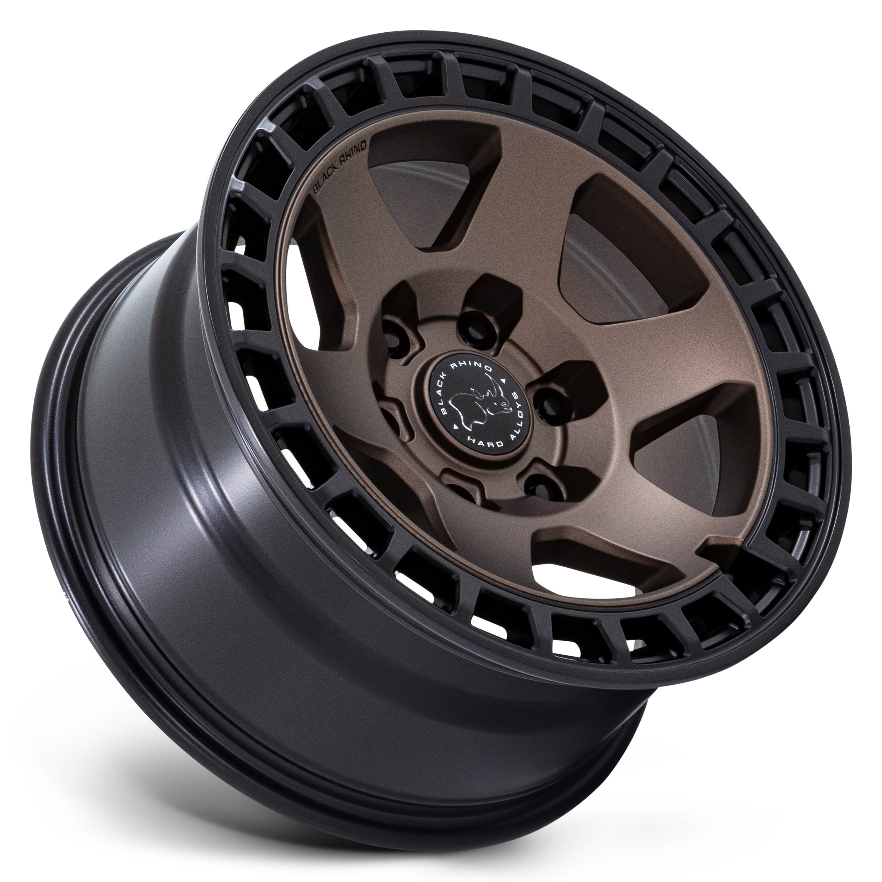 BLACK RHINO® BR022 BAHARI Wheels - Burnt Bronze with Matte Black Lip Rims