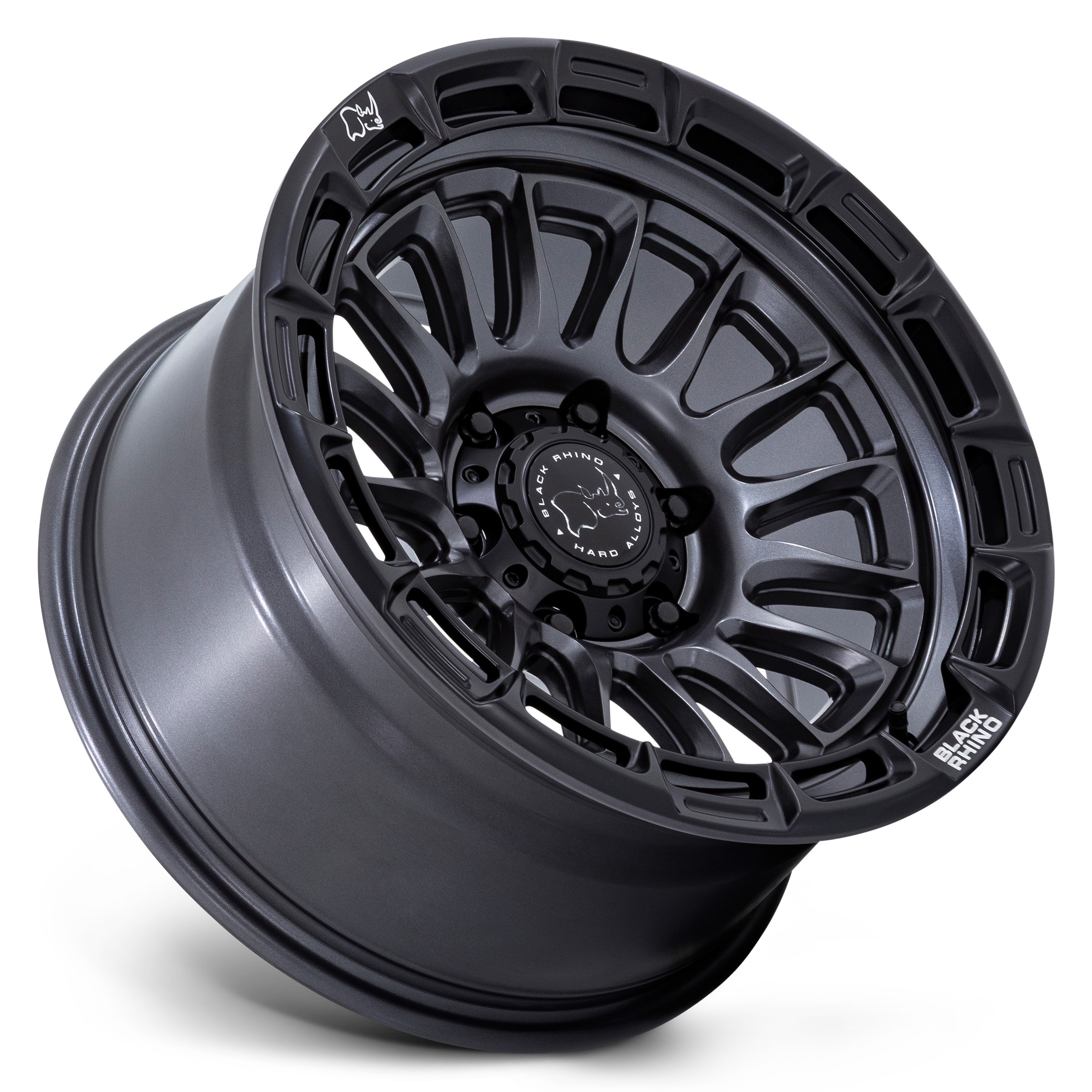 BLACK RHINO® BR025 RIVAL Wheels - Matte Gunmetal with Matte Black Lip Rims