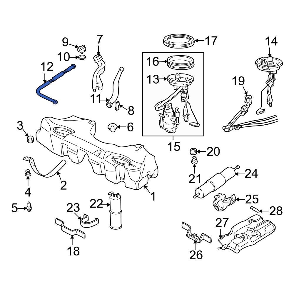 BMW OE 16131184080 - Fuel Tank Vent Hose