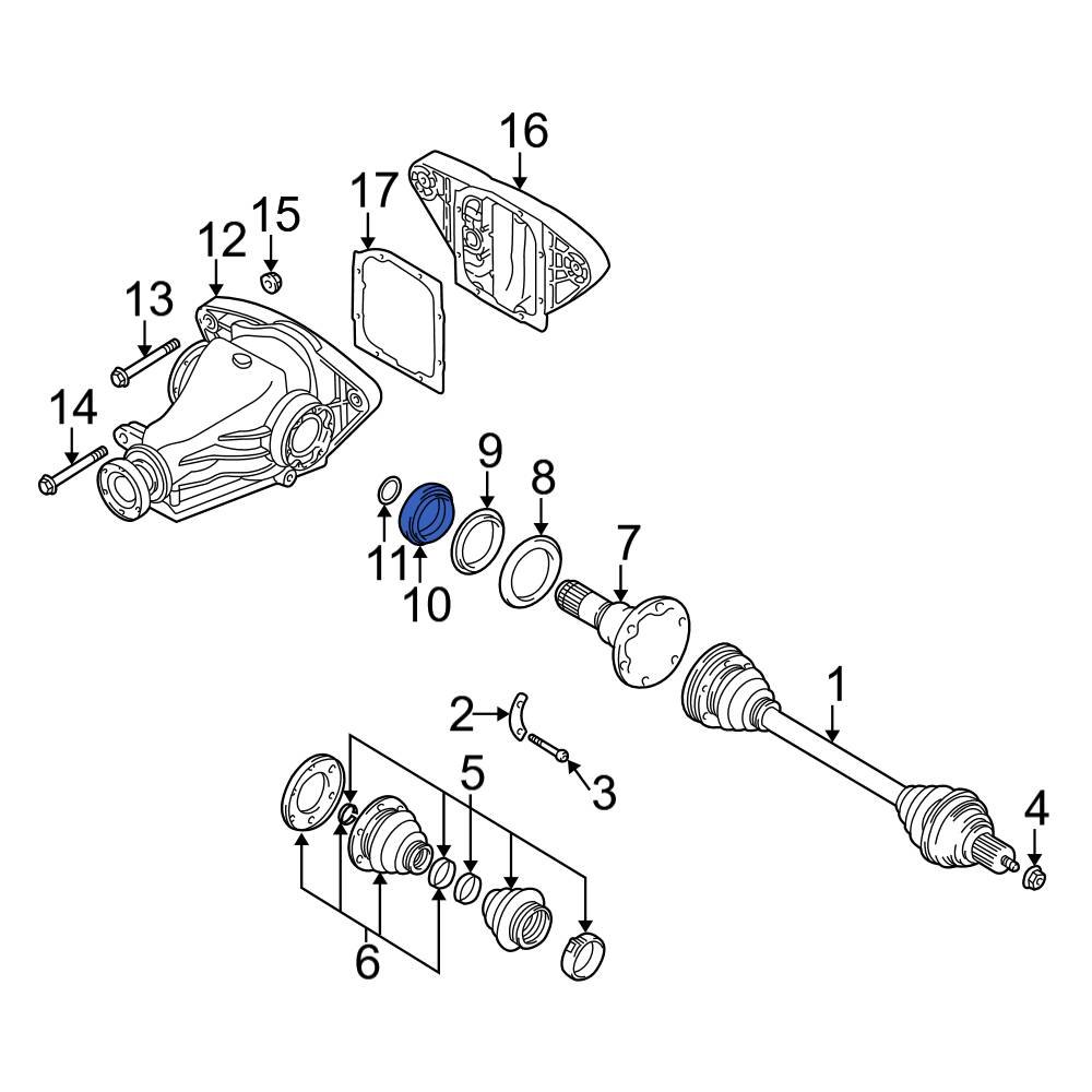 BMW OE 33107505604 - Rear CV Axle Shaft Seal