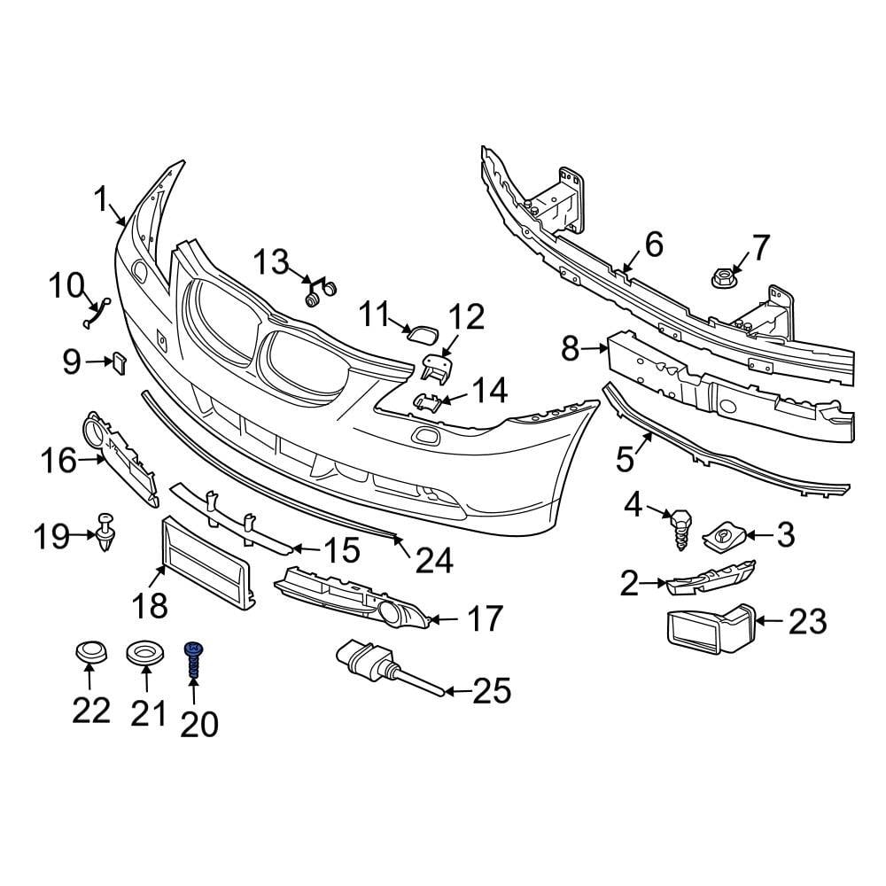 BMW OE 07146986938 - License Plate Bracket Screw