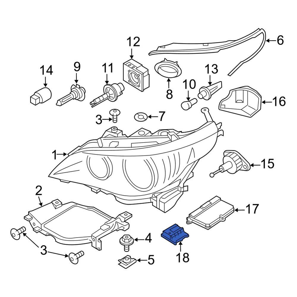 BMW OE 63127189312 - Front Headlight Control Module