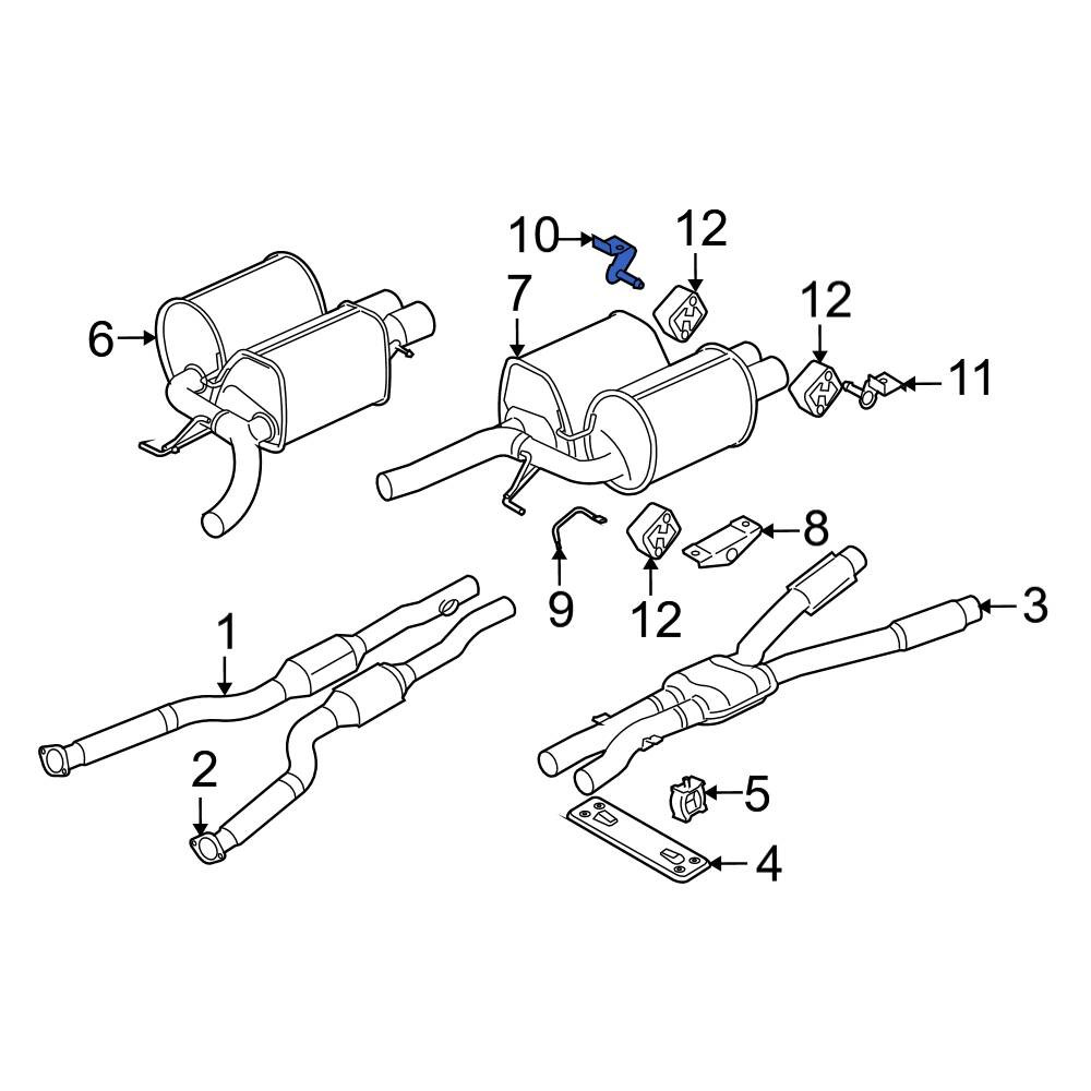 BMW OE 18307525633 - Rear Inner Exhaust System Hanger Bracket