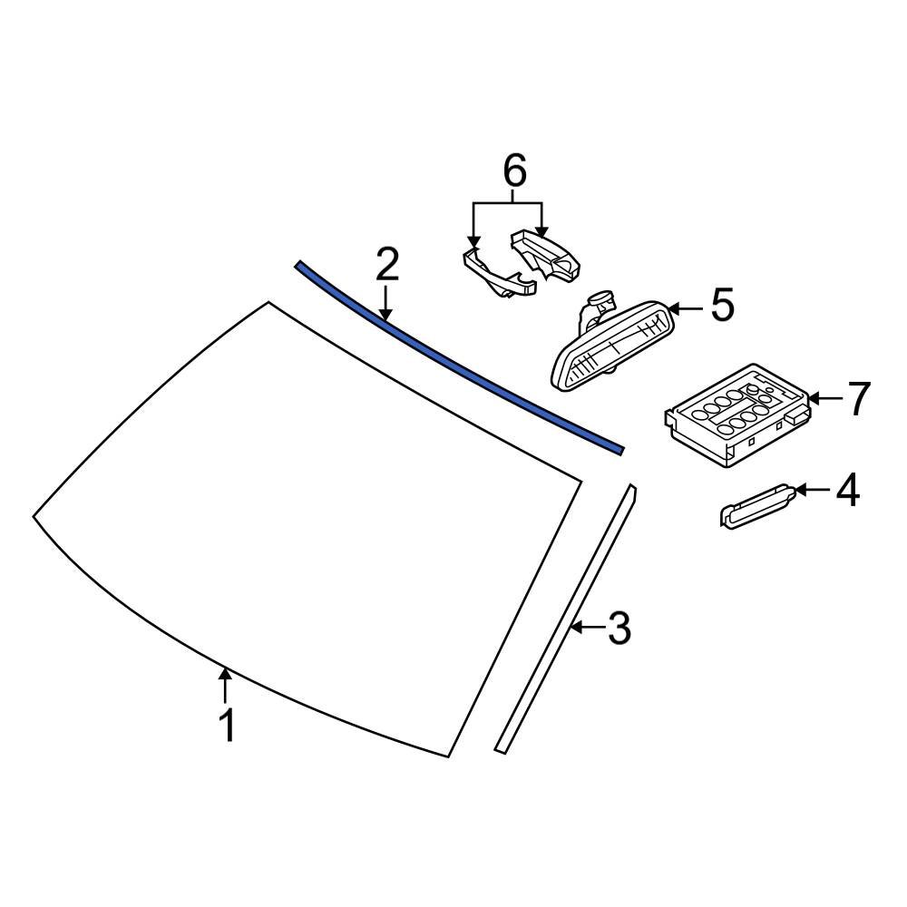 BMW OE 51317166841 - Front Center Windshield Molding