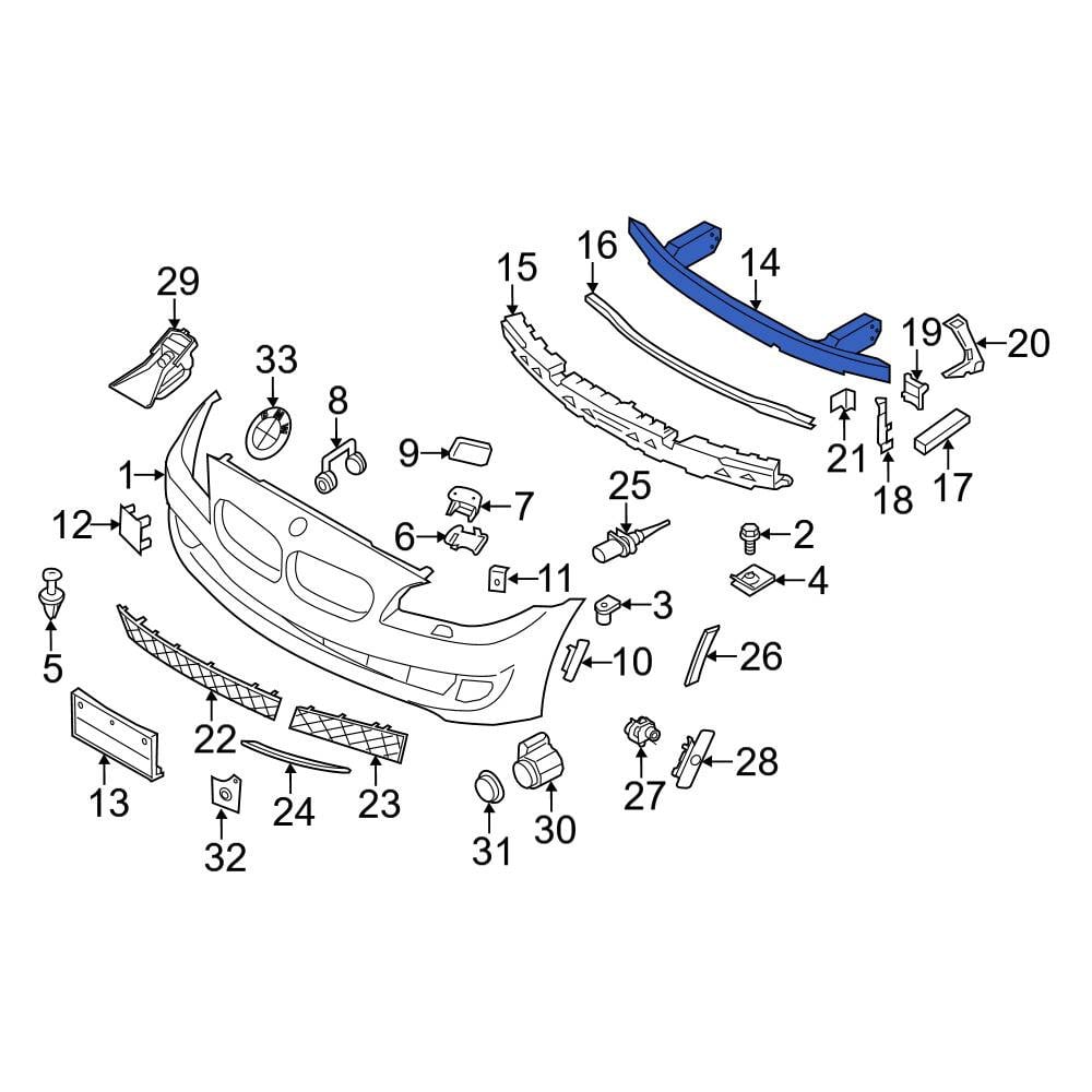 BMW OE 51117200706 - Front Bumper Impact Bar