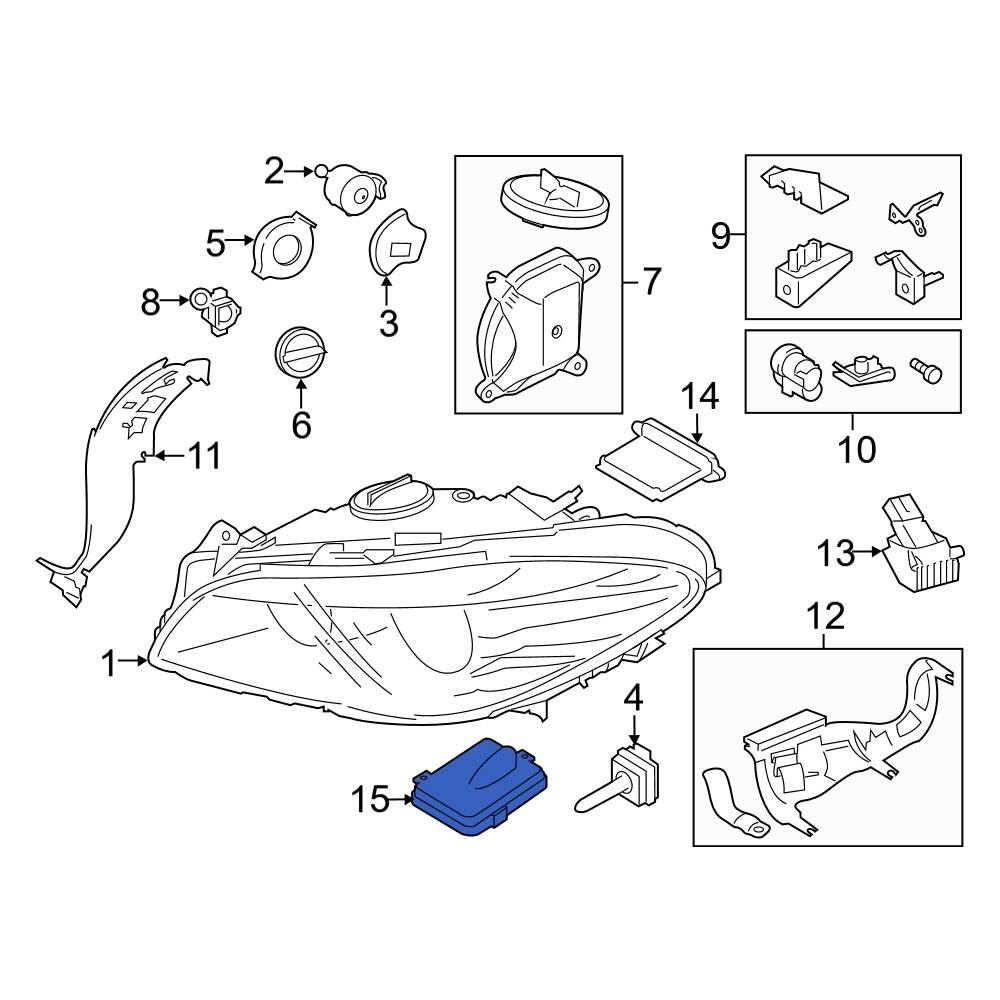 BMW OE 63117318327 - Front Headlight Control Module