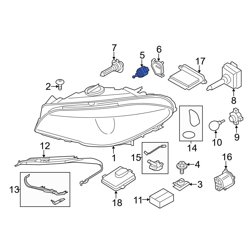 BMW OE 63117207574 - Front Headlight Motor