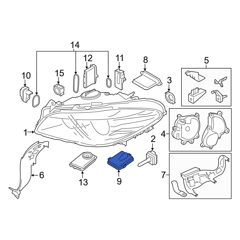 BMW OE 63117318327 - Front Headlight Control Module