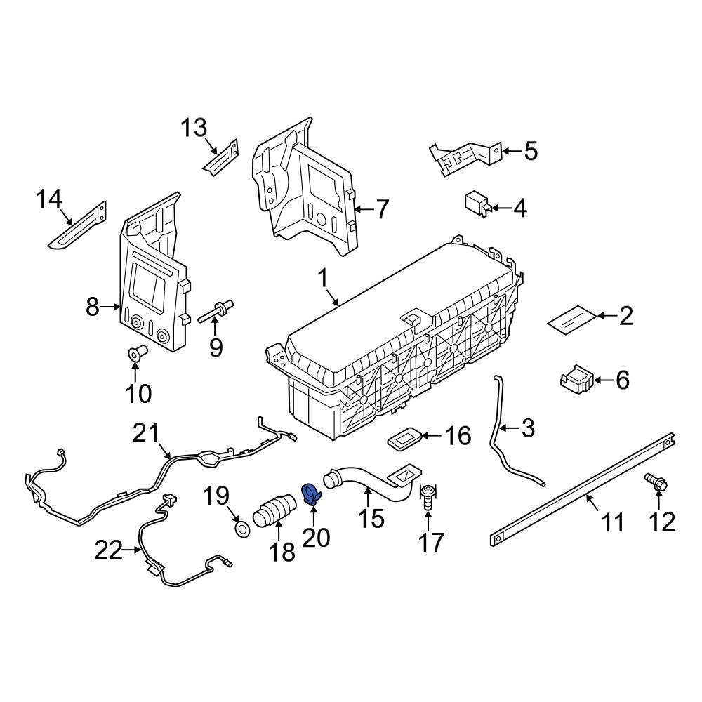 BMW OE 07129952115 - Battery Vent Tube Clamp