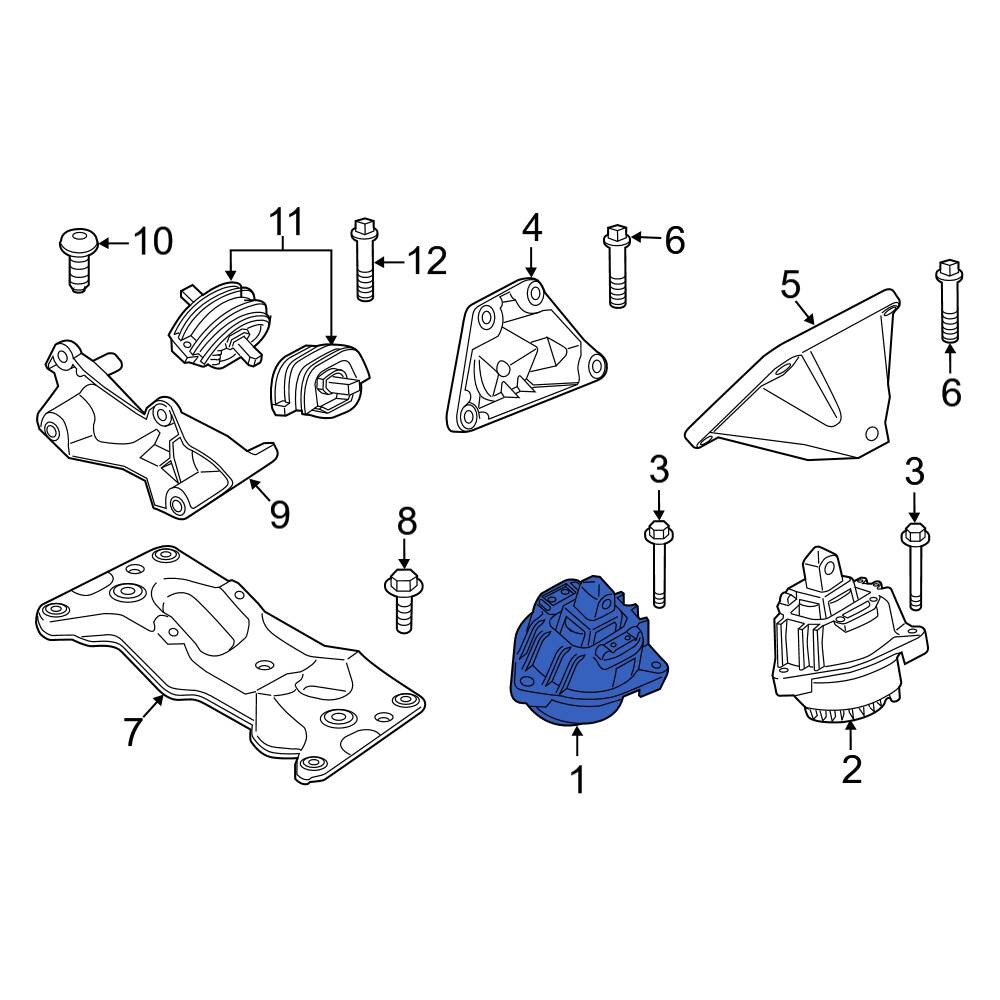 BMW OE 22116775906 - Front Right Engine Mount