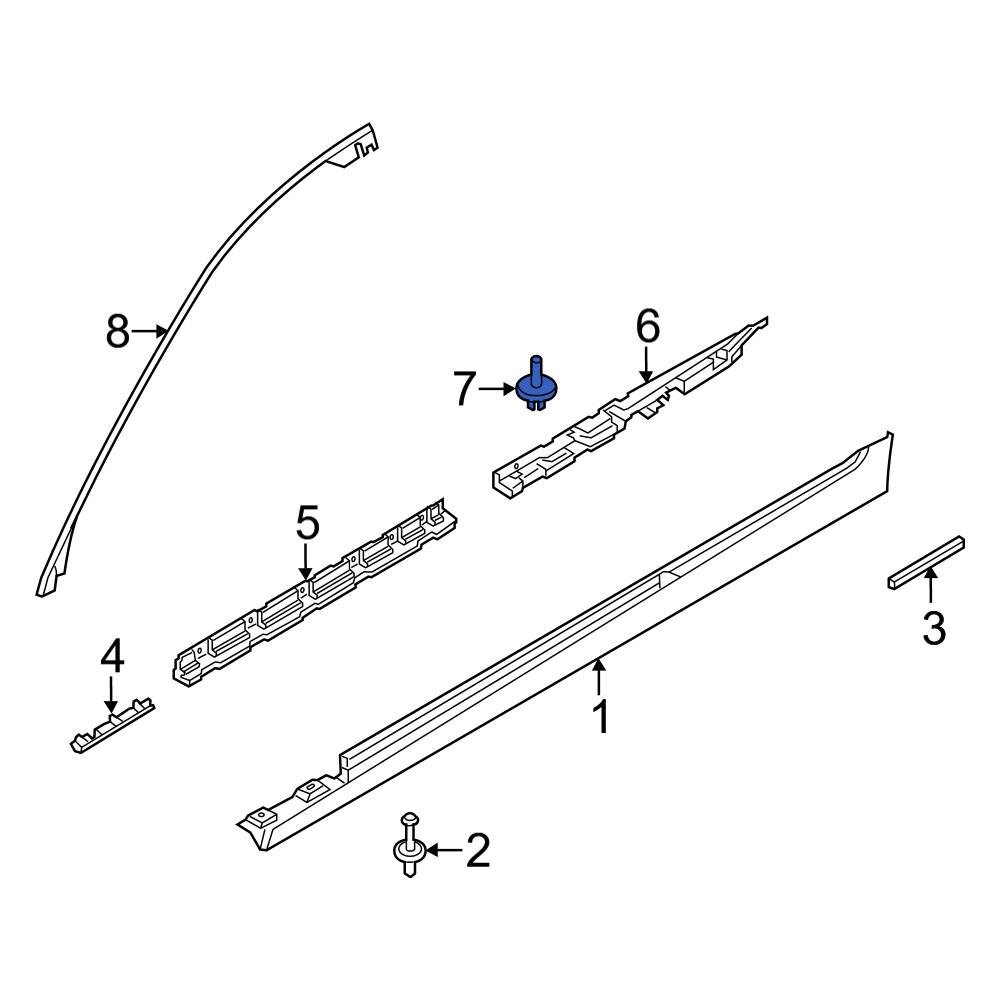 BMW OE 07147213303 - Rocker Panel Molding Clip