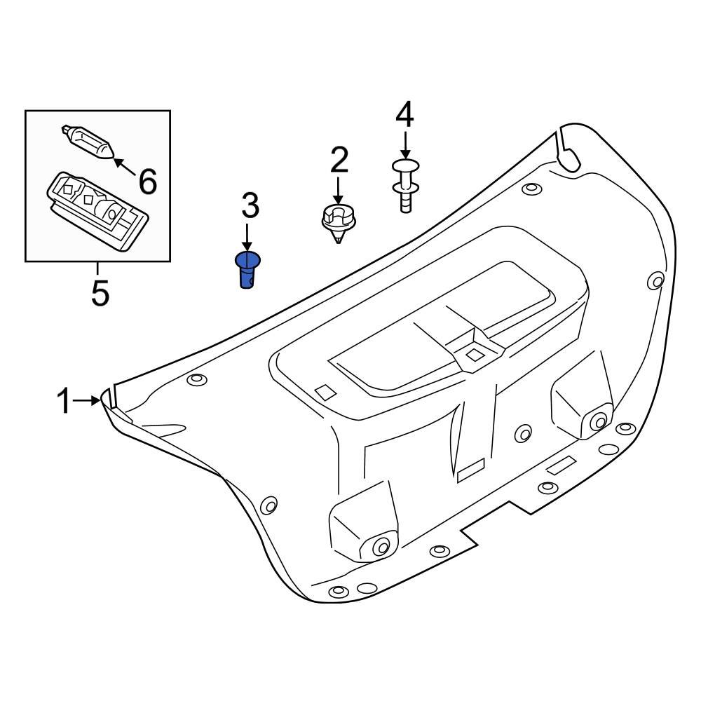 BMW OE 51717154239 - Deck Lid Trim Clip