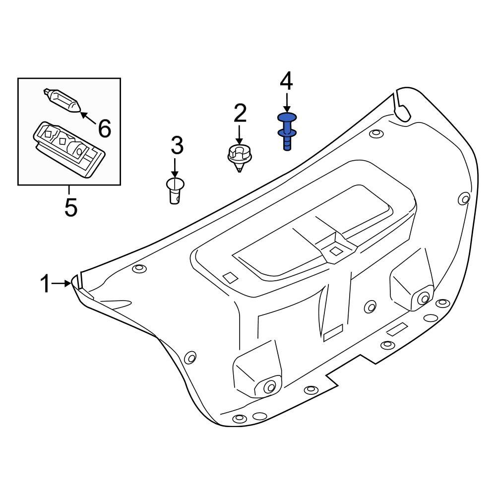 BMW OE 51717154239 - Deck Lid Trim Clip