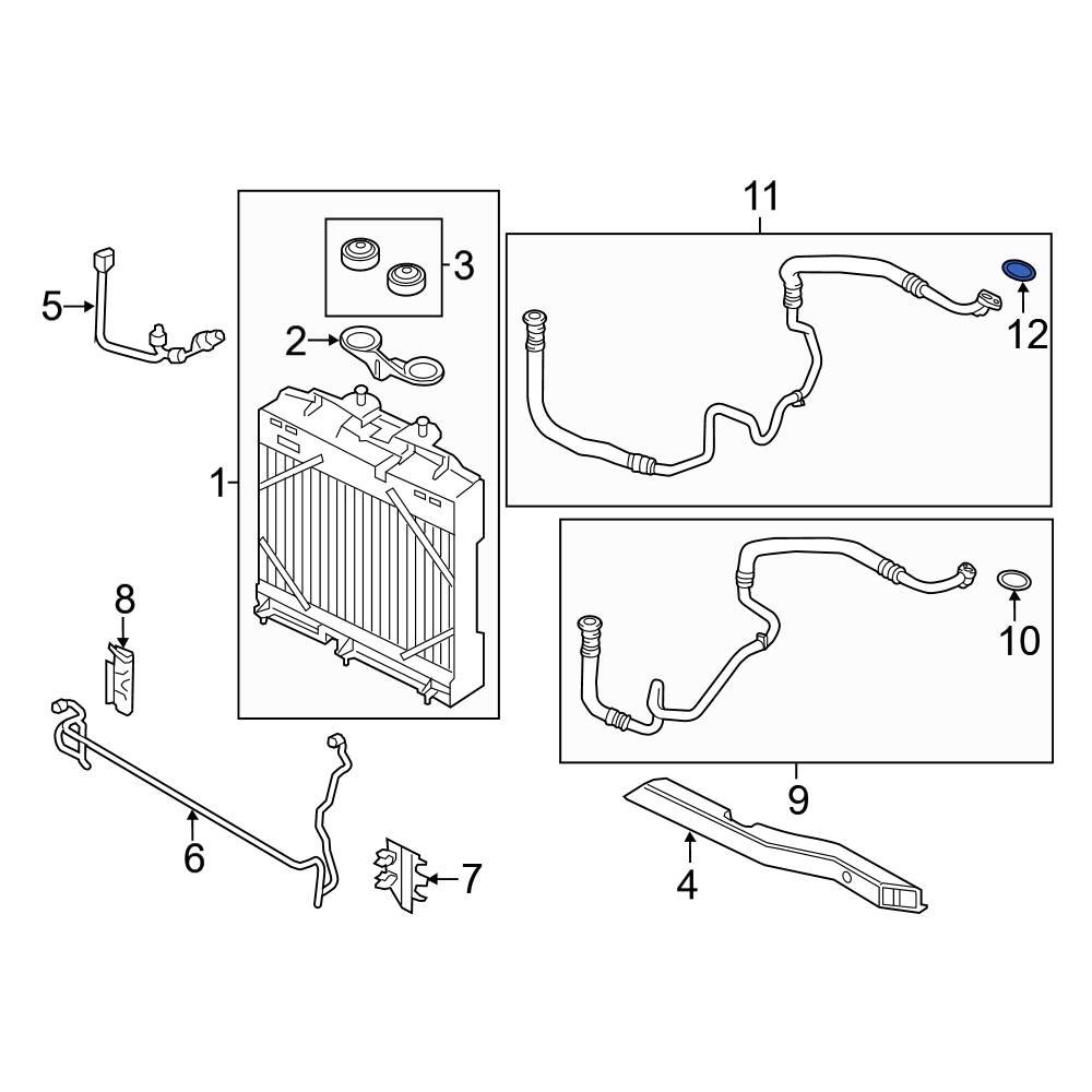 BMW OE 17227800958 - Automatic Transmission Oil Cooler Hose O-Ring