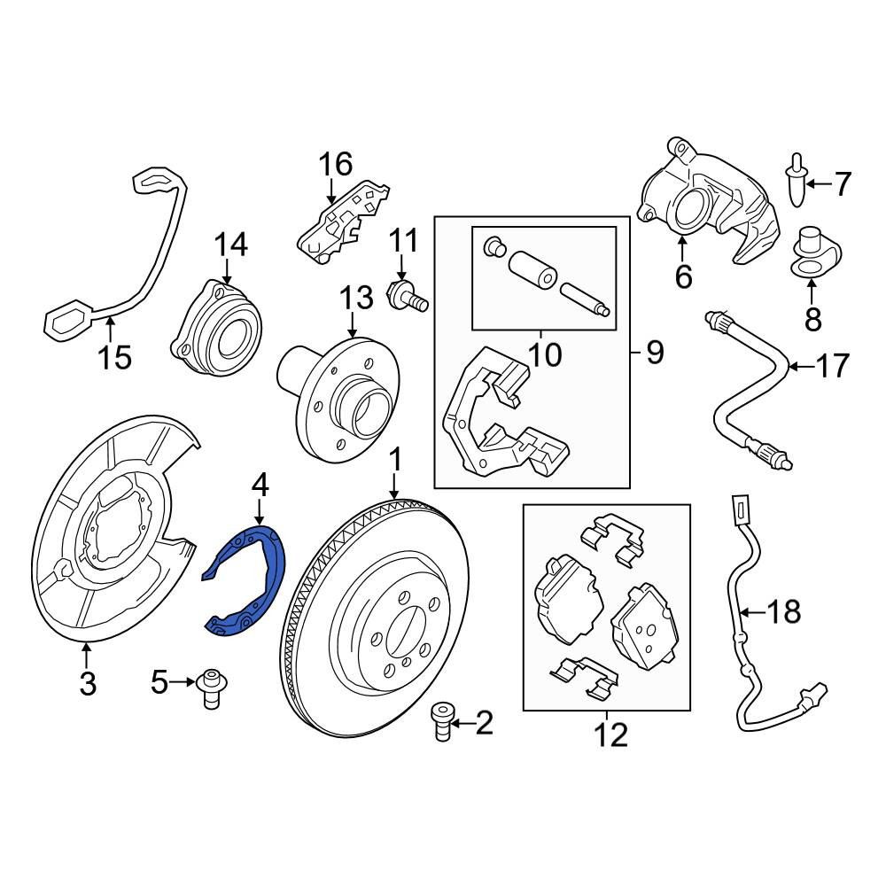 BMW OE 34216775273 - Rear Brake Backing Plate