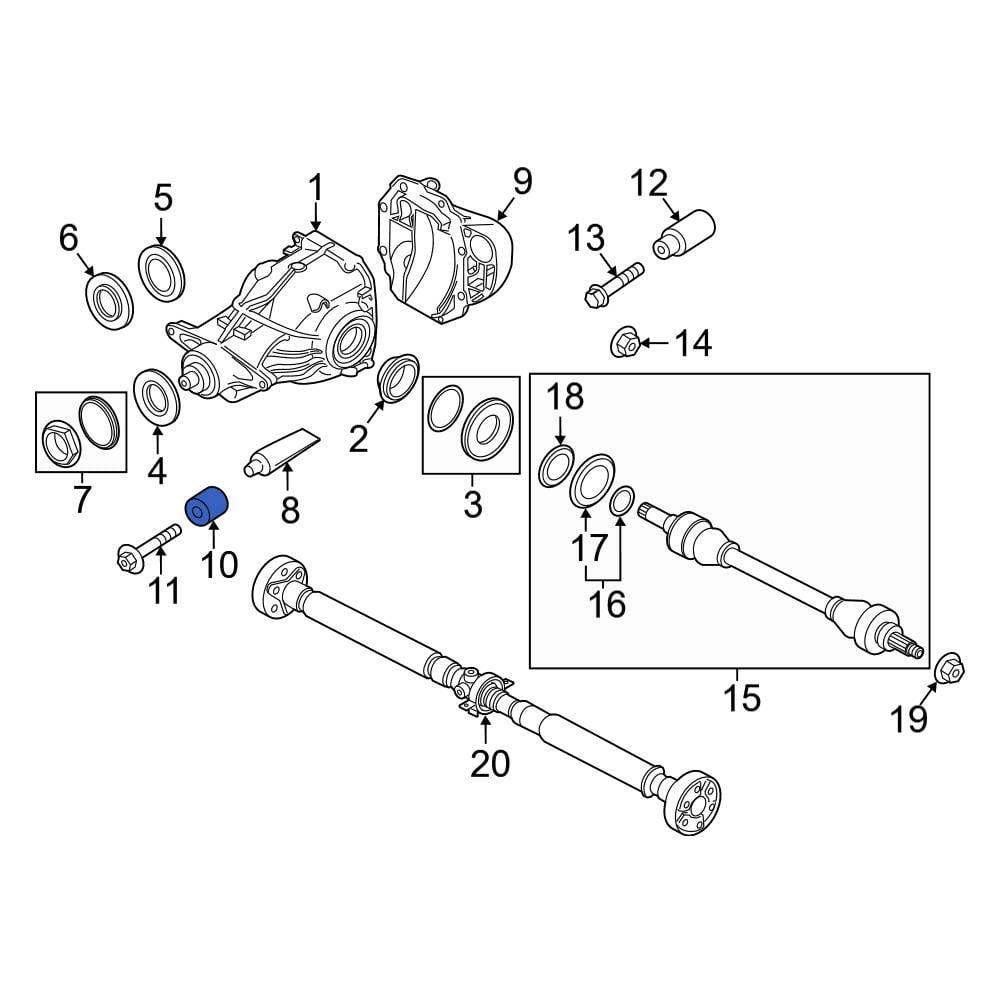 BMW OE 33316792873 - Rear Differential Mount