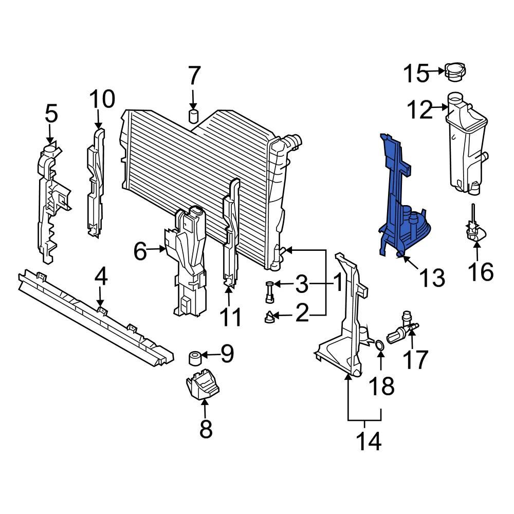 BMW OE 17111436251 - Radiator Mount Bracket