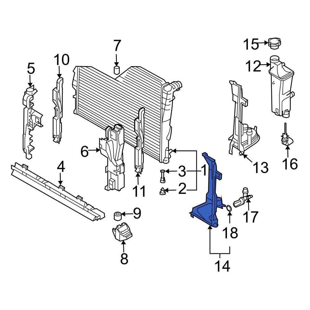 BMW OE 17111436251 - Radiator Mount Bracket