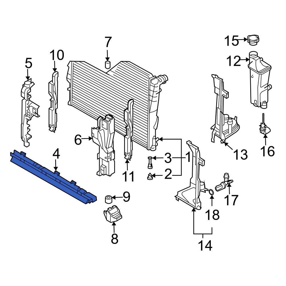 BMW OE 17111436245 - Lower Radiator Air Seal