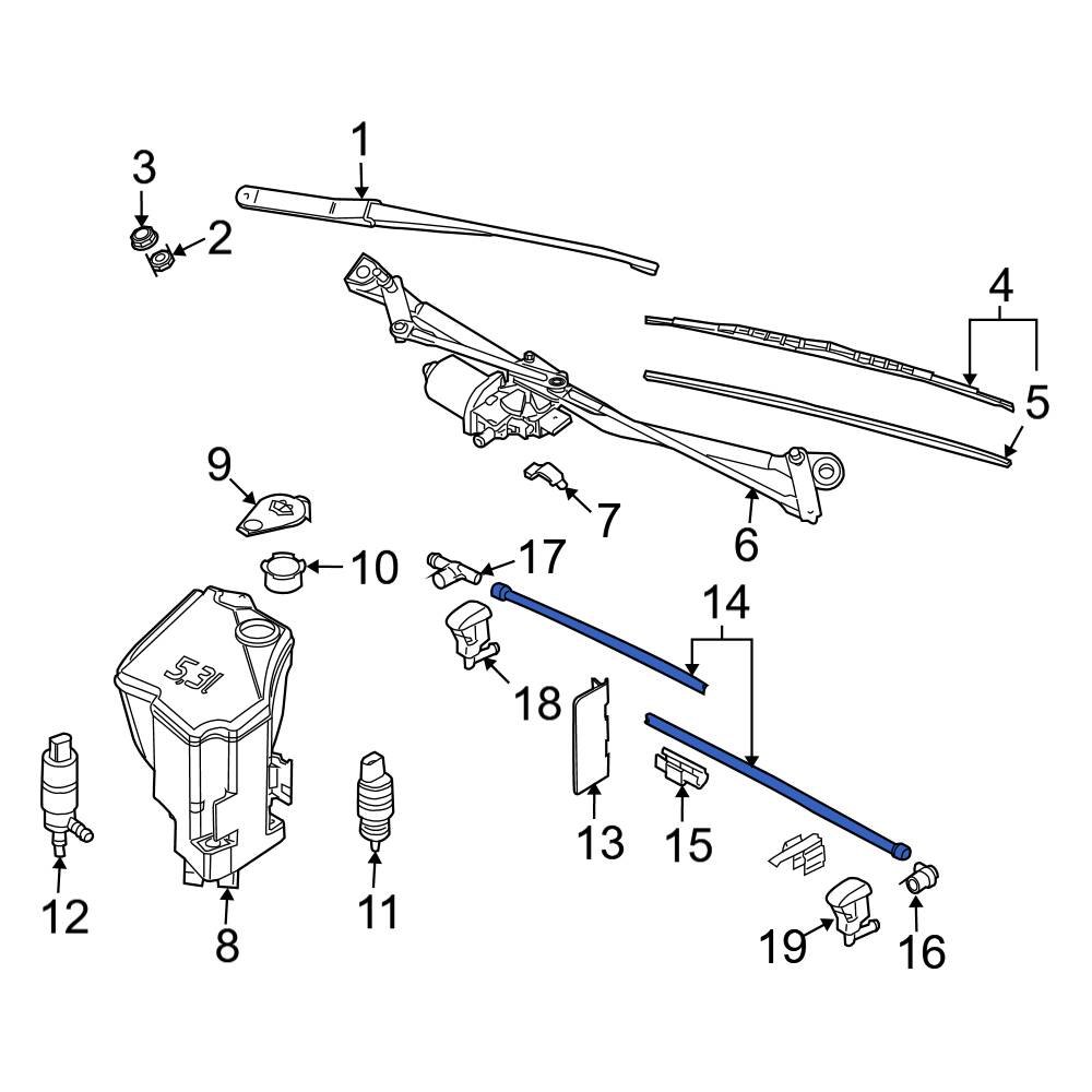 BMW OE 61668362762 - Front Windshield Washer Hose