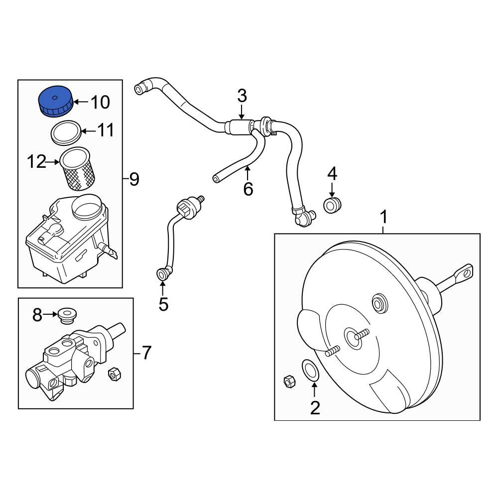 BMW OE 34321164039 - Brake Master Cylinder Reservoir Cap