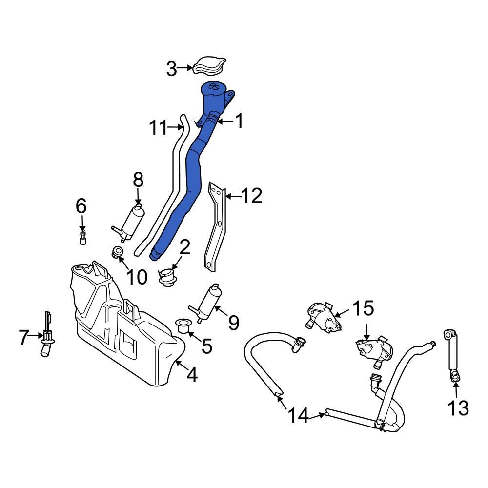 BMW OE 61667009125 - Front Washer Fluid Reservoir Filler Pipe
