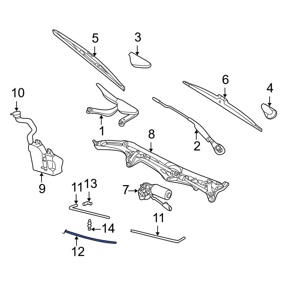 BMW OE 61668362762 - Front Windshield Washer Hose