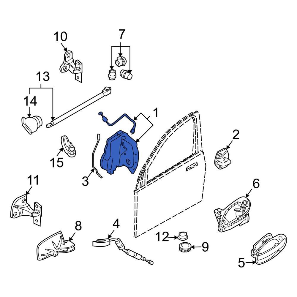 BMW OE 51217202123 - Front Left Door Latch Assembly