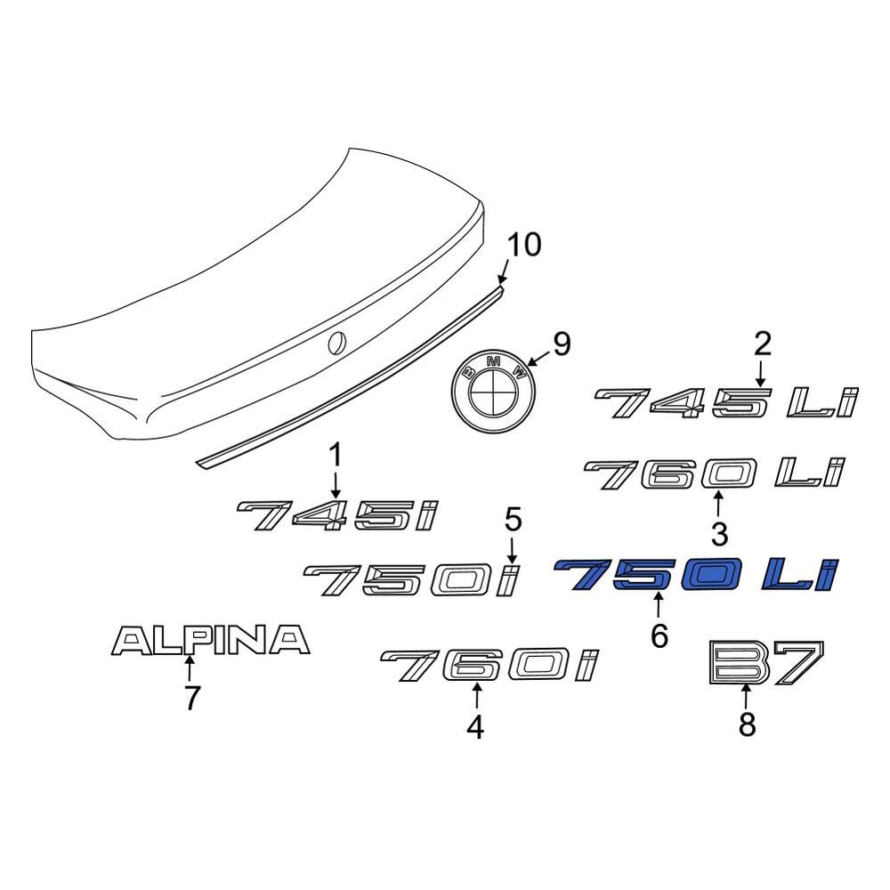 BMW OE 51147135356 - Rear Deck Lid Emblem