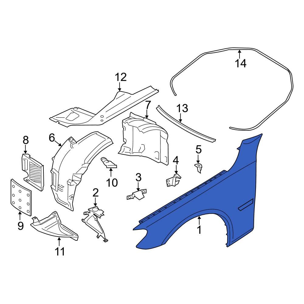BMW OE 41007261461 - Front Left Fender