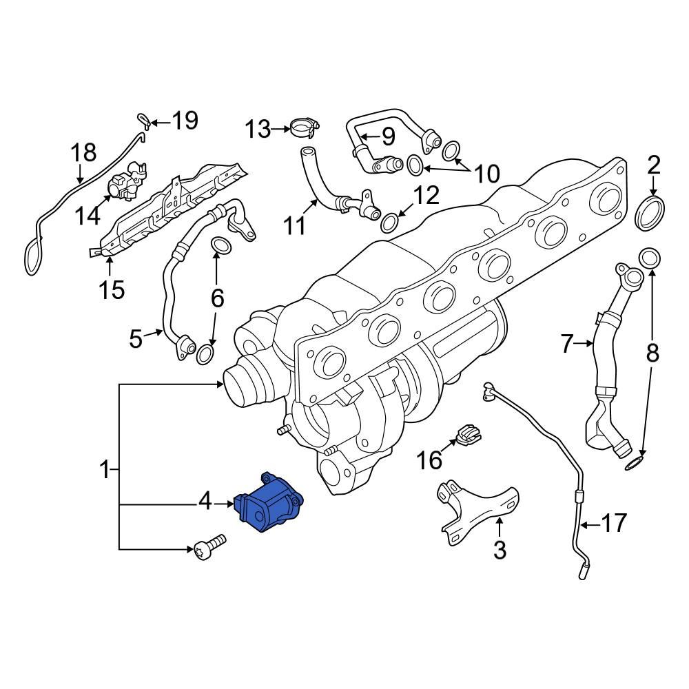 BMW OE 11657601058 - Turbocharger Wastegate Actuator