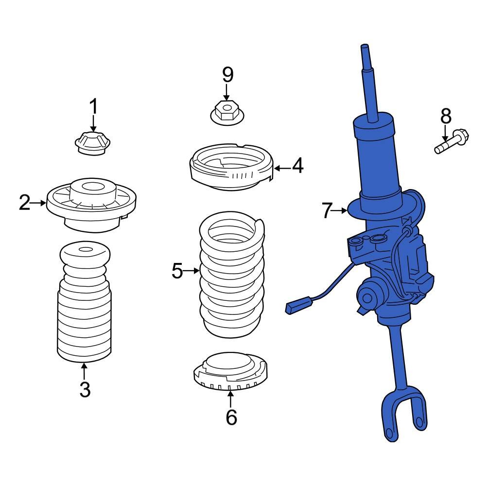 BMW OE 37126796927 - Rear Left Suspension Shock Absorber