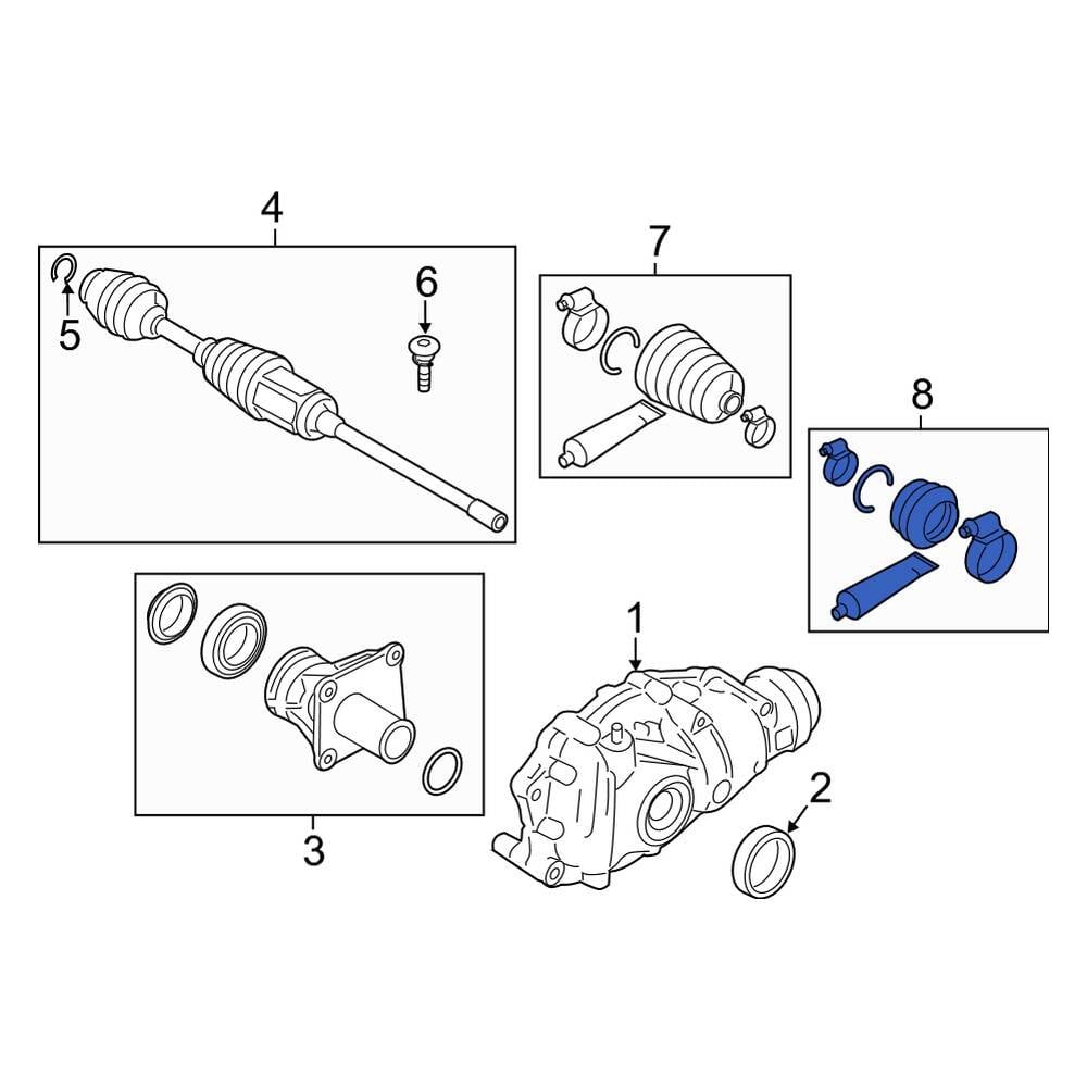 BMW OE 31607606091 - Front Outer CV Joint Boot Kit