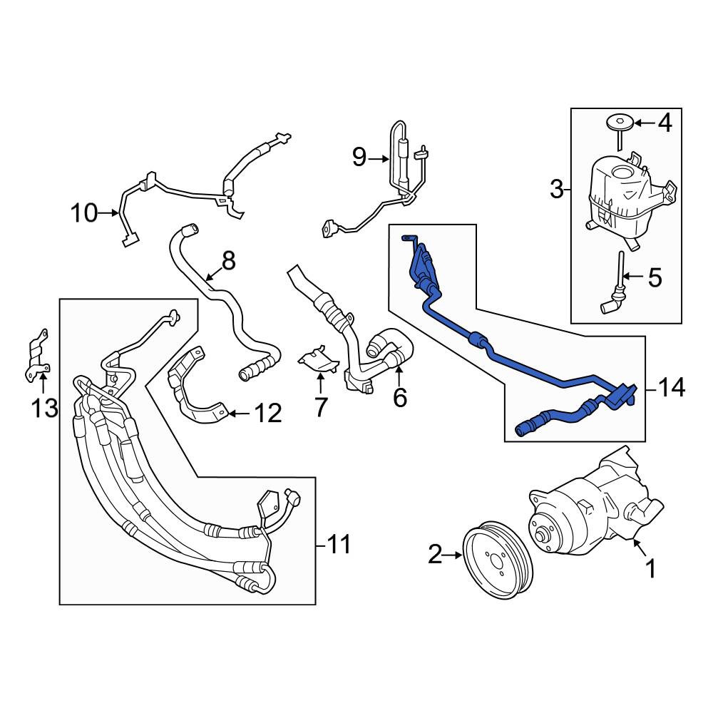 BMW OE 32416778533 - Front Power Steering Return Hose