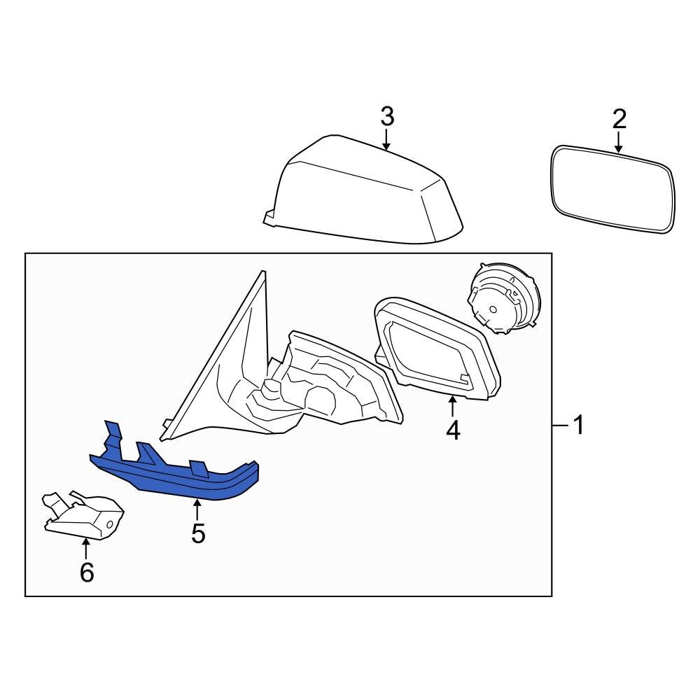BMW OE 51167266038 - Front Right Lower Door Mirror Cover