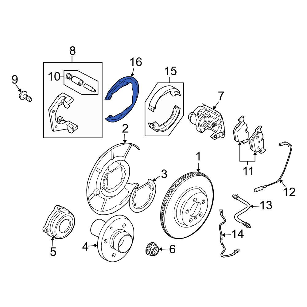 BMW OE 34216775273 - Rear Brake Backing Plate