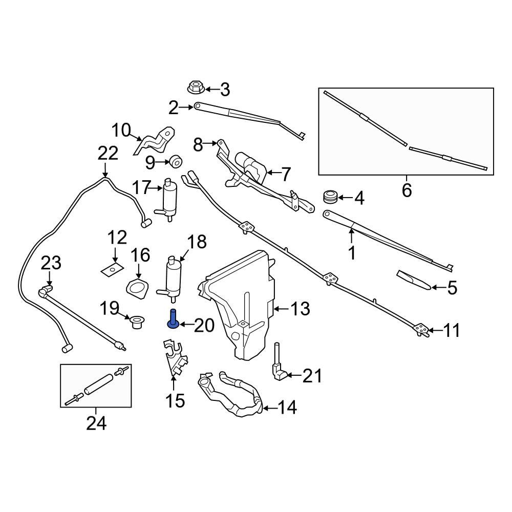 BMW OE 61678374382 - Front Windshield Washer Pump Strainer