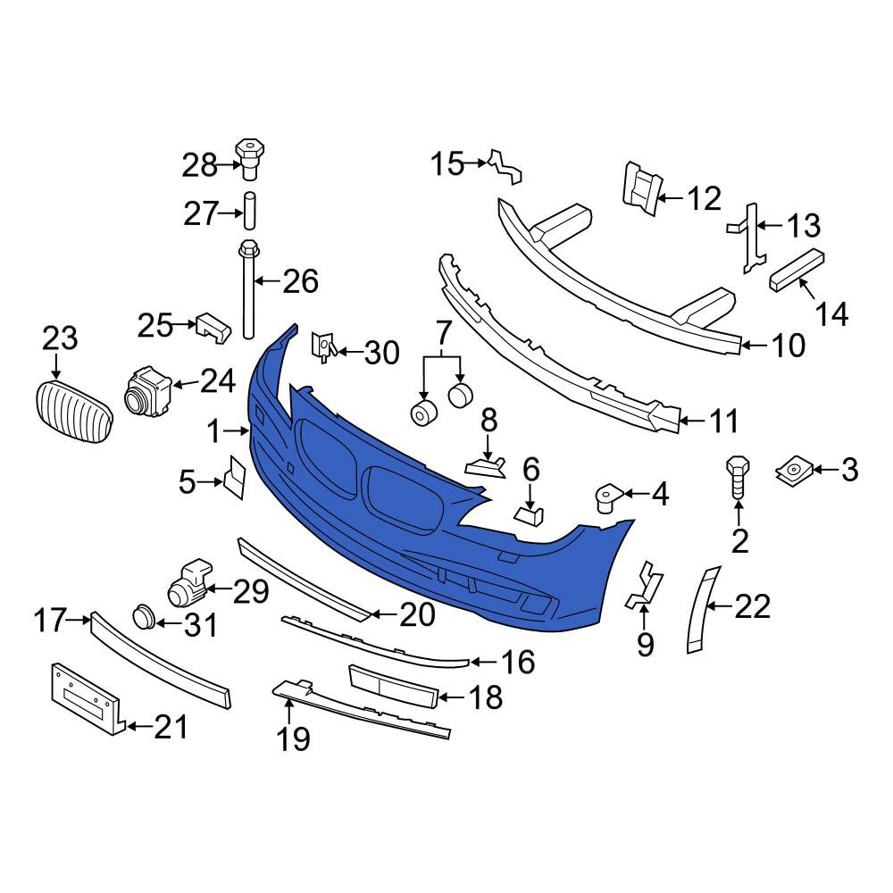 BMW OE 51117332264 - Front Bumper Cover