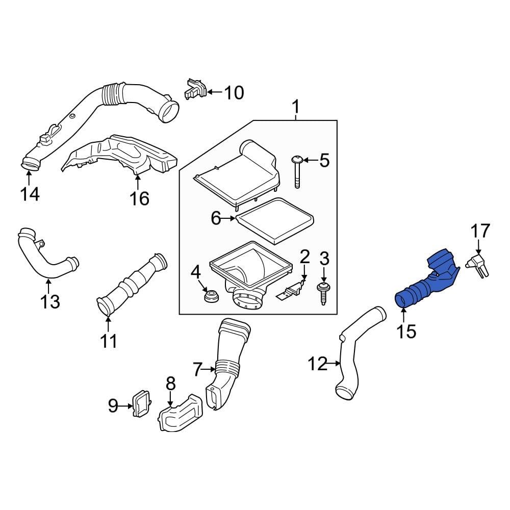BMW OE 13717609811 - Rear Intercooler Pipe